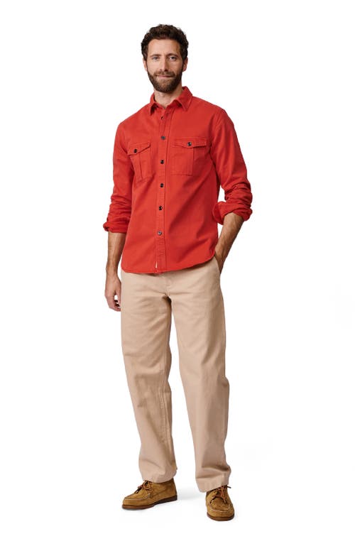 AUBIN cole long sleeve twill overshirt